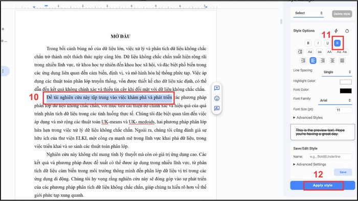 3 phương pháp gạch ngang chữ nhanh chóng trong Google Docs